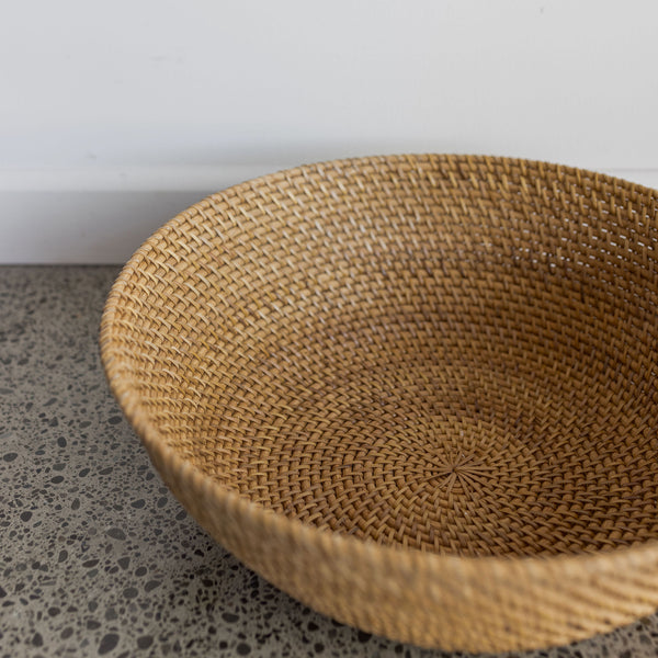 Large Round Natural Rattan Bowl - Corcovado